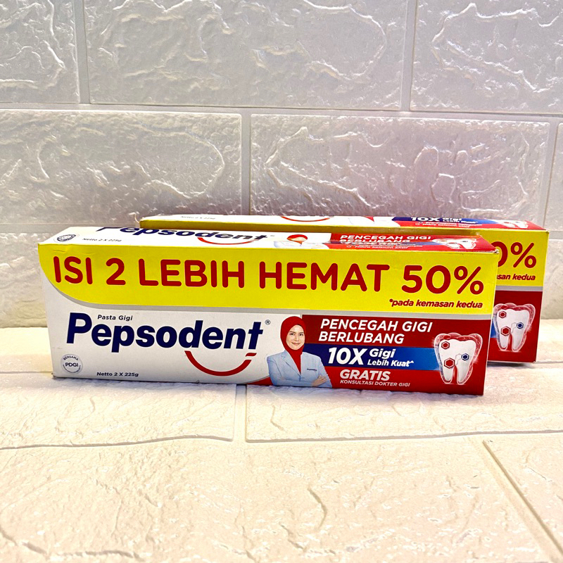 Jual Pepsodent jumbo 225g isi 2 | Shopee Indonesia