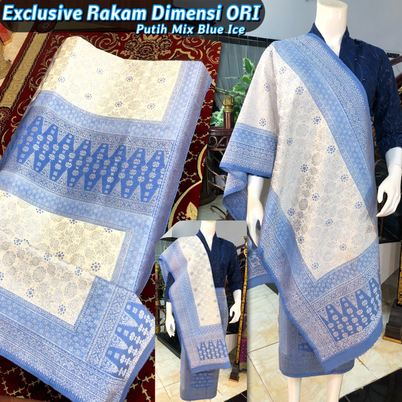 Jual Exclusive Songket Rakam Dimensi ORI /Blue Ice /songket tenun asli ...