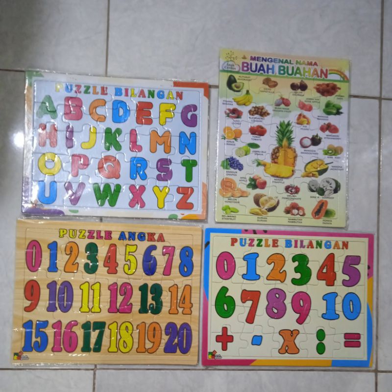Jual ( Besar ) Puzzle Huruf & Puzzle Angka / Puzzle Bilangan | Shopee ...
