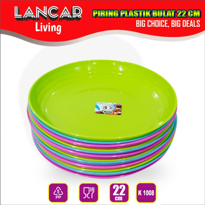 Jual Piring Makan Piring Plastik Bulat Piring Saji BPA Free Microwavable 22 CM | Shopee Indonesia