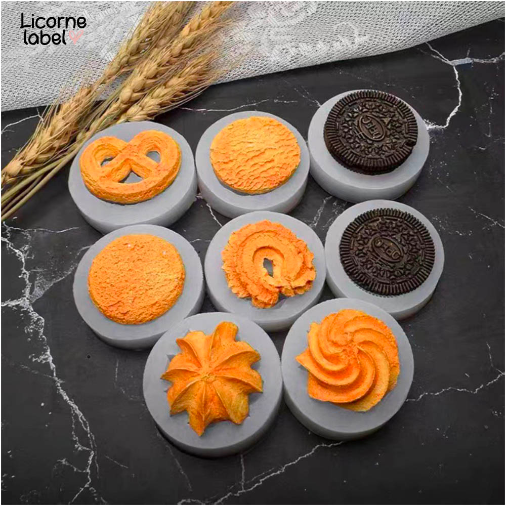 Jual Cetakan Lilin bentuk kue biskuit butter cookies candle silicone ...