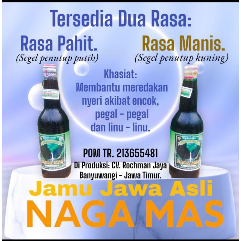 Jual Jamu jawa Asli cap Naga Mas - Pahit 600 mL - harga PROMO - Produk ...