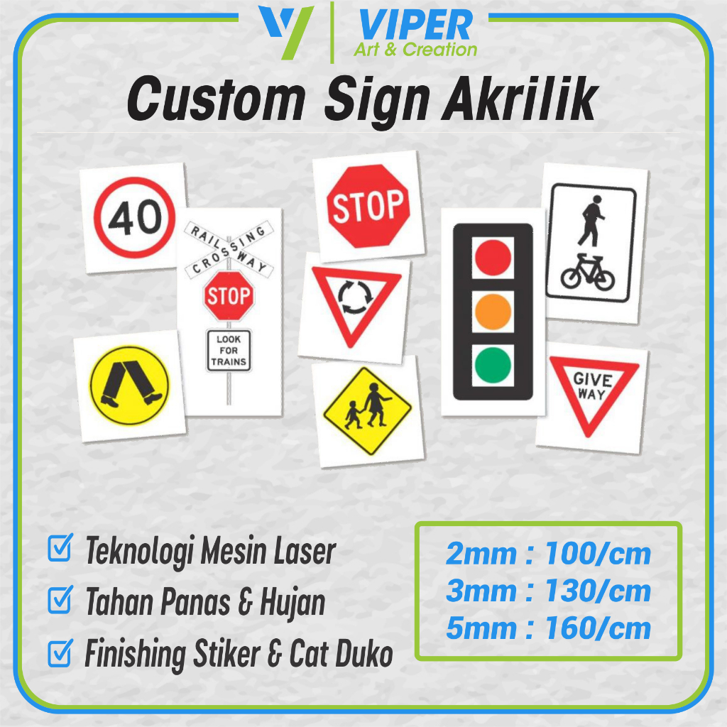 Jual Custom Sign / Signature Akrilik Rambu Rambu Logo | Shopee Indonesia