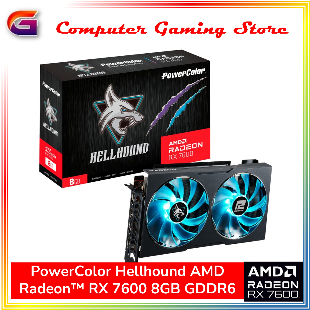 Jual PowerColor Hellhound AMD Radeon™ RX 7600 8GB GDDR6 | Shopee Indonesia
