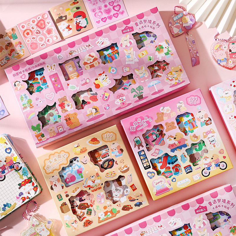 Jual Sticker Box Dreamland 100pc Deco Stickers Collection Box Set ...