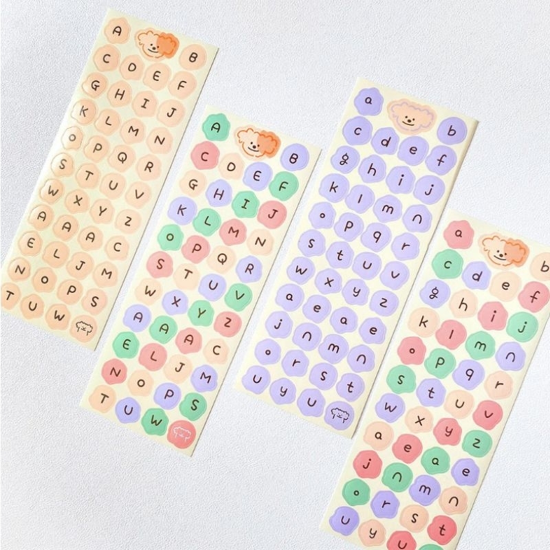 Jual Sticker Huruf Sticker Alfabet Label Nama Kartun Lucu Untuk Buku ...