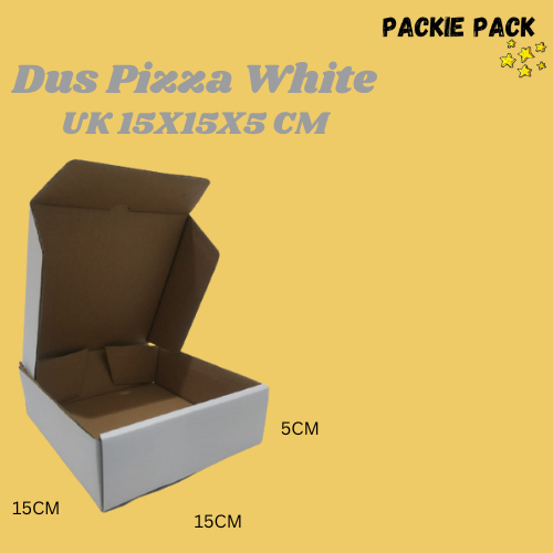 Jual Kardus Packing/Dus Box Pizza Diecut ukuran 15x15x5 cm Putih ...