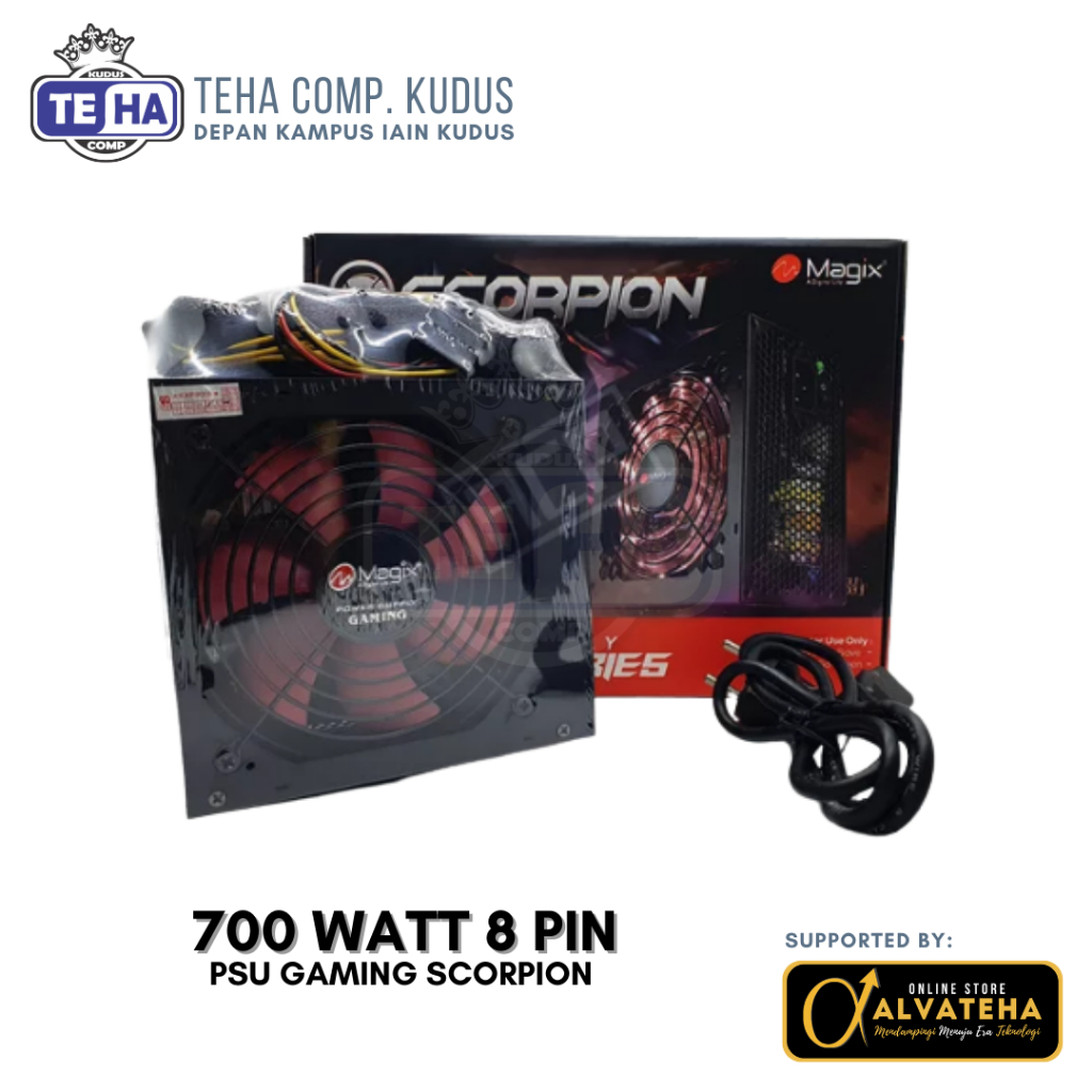 Jual Power Supply PC Gaming 700W 600W 500W Plus 8 Pin VGA PSU RGB Game ...