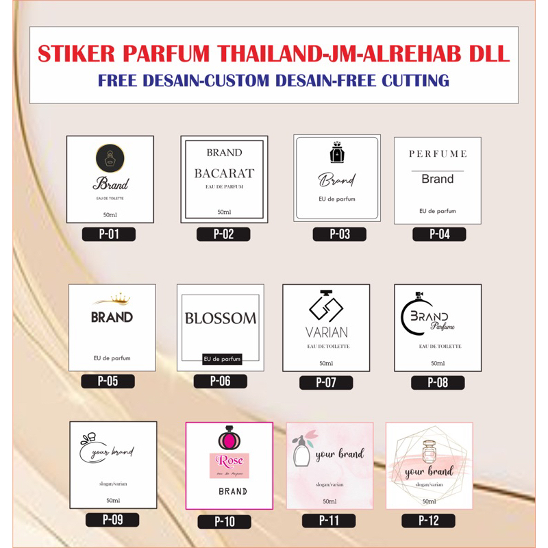 Jual STIKER PARFUM THAILAND-FREE DESAIN-CUSTOM STIKER-STIKER MURAH ...