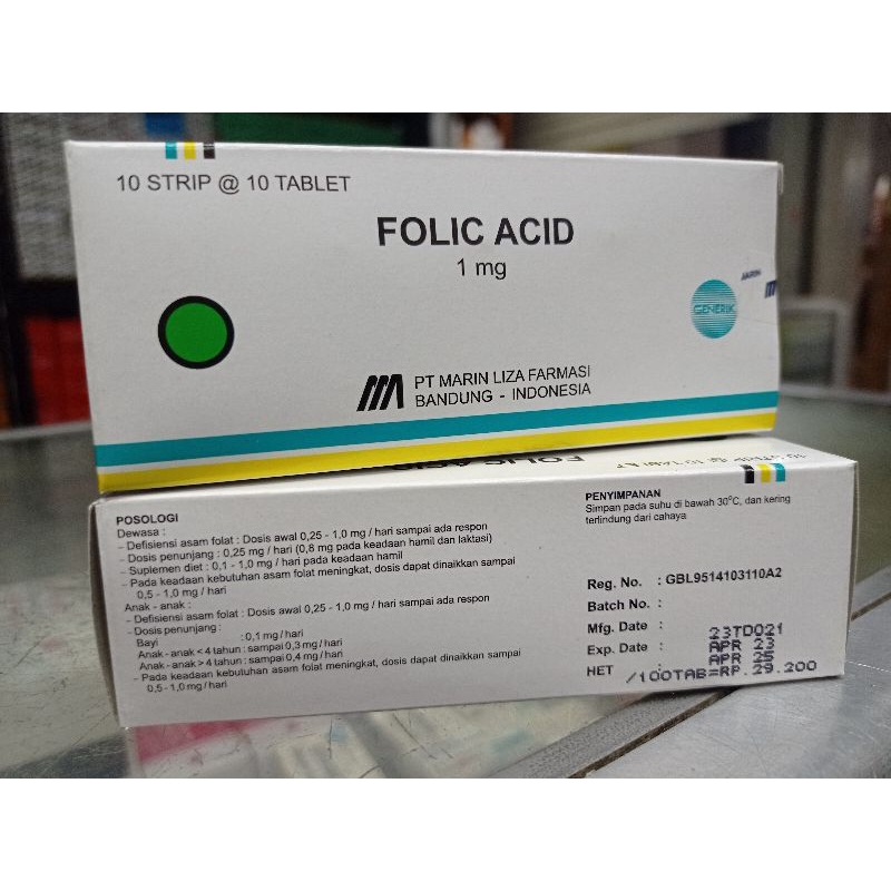 Jual folic acid 1mg box 100 tablet | Shopee Indonesia