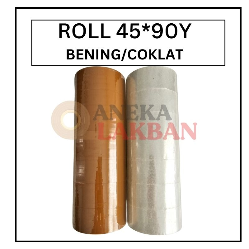 Jual [1 SLOP ISI 6 PCS] HORICI LAKBAN OPP 2" INCH 45MM x 90 Yard ISOLASI BENING COKLAT TERMURAH ...