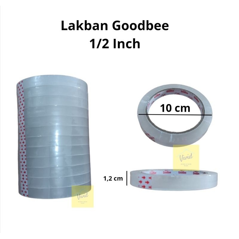 Jual Lakban Kecil 1/2 inci 80 yard full - Selotip Goodbee Lakban - 1pcs | Shopee Indonesia