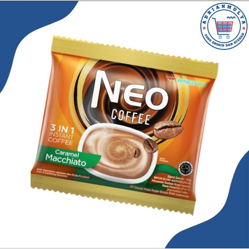 Jual Neo Coffee Caramel Macchiato Sachet 3in1 20gram isi 10 sachet ...