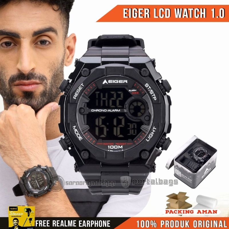 Jual Jam EIGE®1989 LCD Watch 1.0 Jam Tangan Digital Pria Original ...