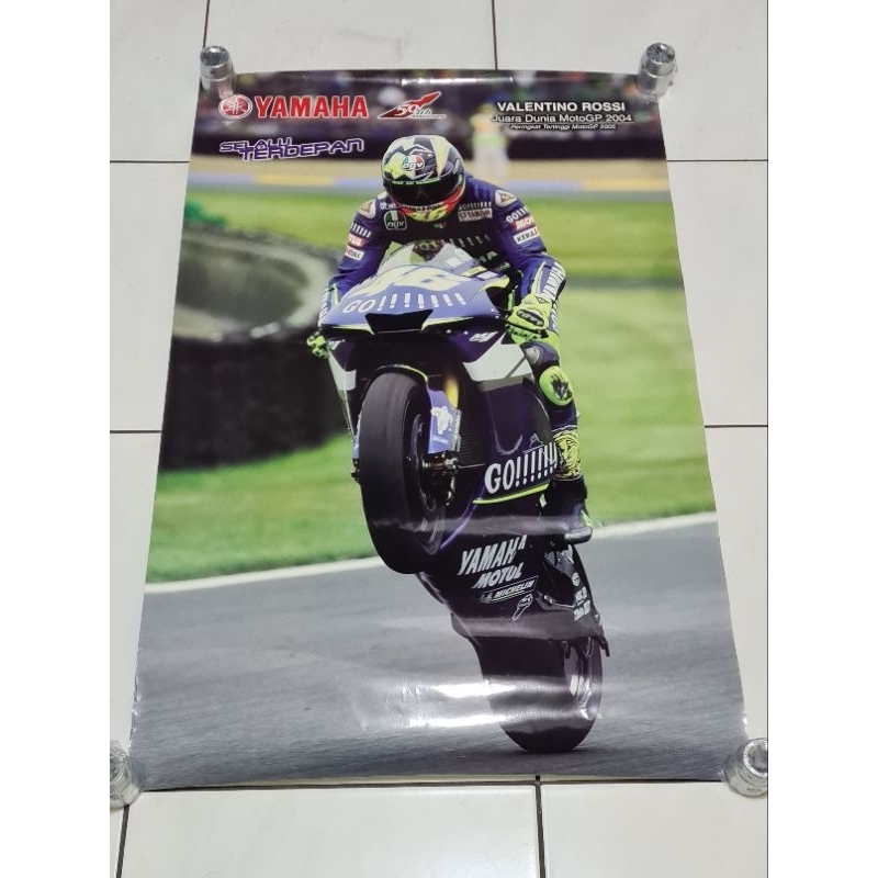 Jual Poster Jumbo Motor YAMAHA VALENTINO ROSSI GO!!!!ORI | Shopee Indonesia