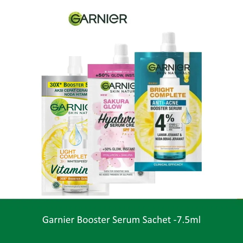 Jual Garnier Booster Serum Sachet -7.5ml | Shopee Indonesia