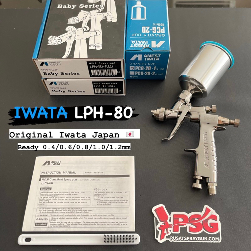 Jual Iwata LPH-80 Mini Spraygun (Gun+Cup) - AIRCAP E4 MODEL | Shopee Indonesia
