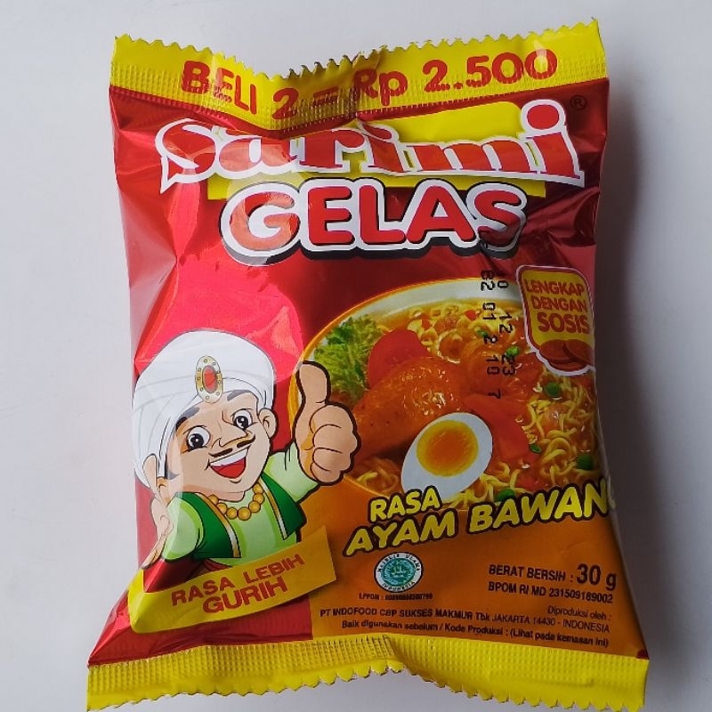 Jual Sarimi Gelas Renceng 10 pcs x 30 gr Rasa Kari Ayam | Bakso Sapi ...