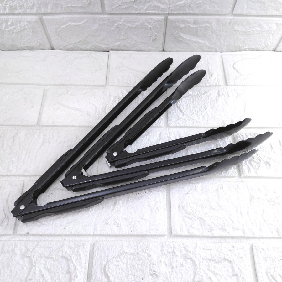 Jual Capitan Makanan Stainless Steel Super Tebal Merah Tongs 9" 12" 14 ...