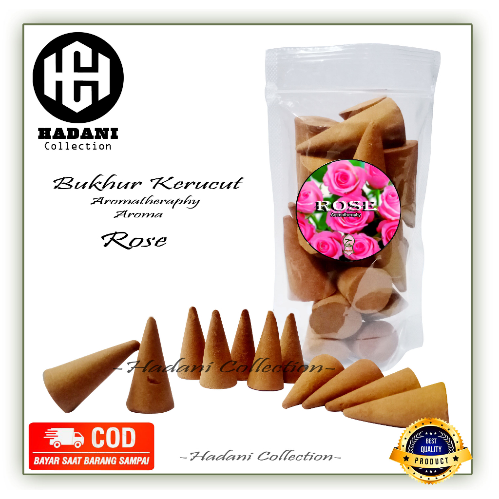 Jual Buhur Rose Bukhur Dupa Gahru Kerucut Pengharum Ruangan isi 50 pcs ...