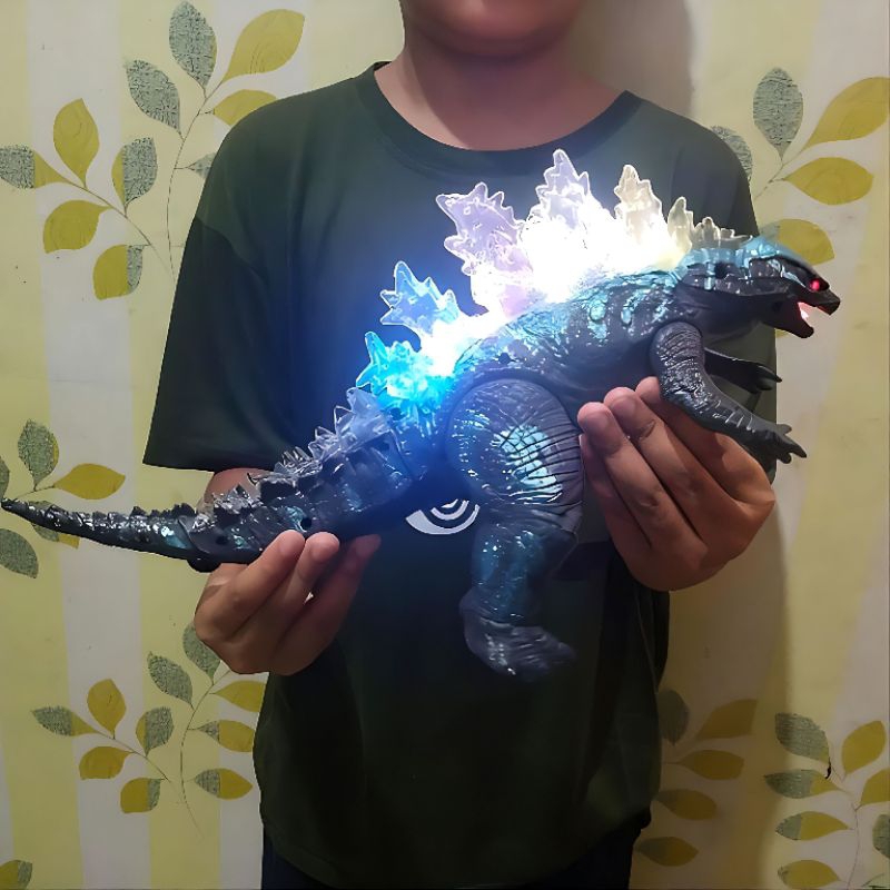 Jual Mainan Godzilla Besar Bisa Jalan Ada Lampu dan suara Dinosaurus ...