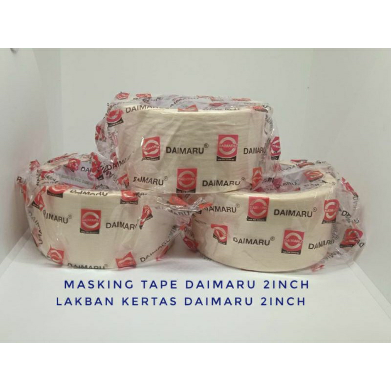 Jual Masking Daimaru 2inch/Lakban kertas daimari 2inch (SATUAN) | Shopee Indonesia