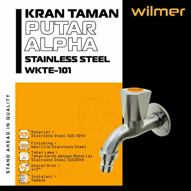 Jual Kran Taman PUTAR Stainless / Kran Taman Sus304 / Kran Wilmer ...