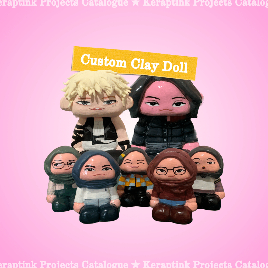 Jual Keraptink Custom Doll Boneka Clay Custom Kado Wisuda, Birthday, K ...