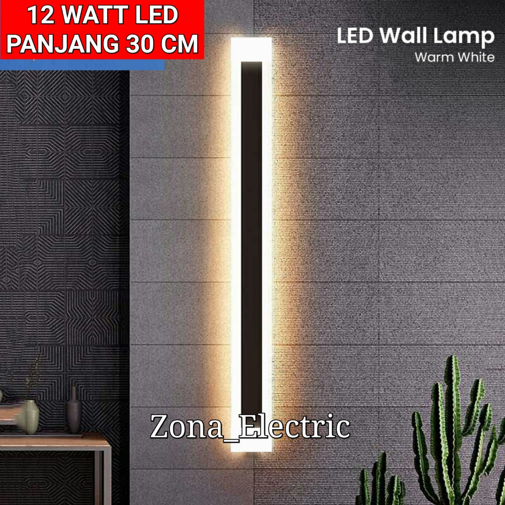 Jual LAMPU DINDING OUTDOOR LONG STRIP LED 12 WATT PANJANG 30 CM ...