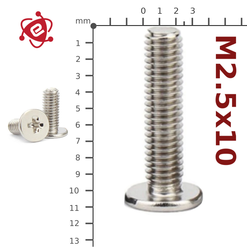 Jual Baut Laptop Screw Kecil M2 M2.5 M3 Nickle Plated White Putih Untuk ...