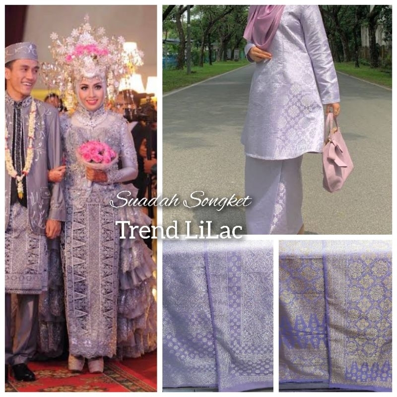 Jual SONGKET PALEMBANG MOTIF LEPUS HALUS GEBENG LILAC ORIGINAL | Shopee ...