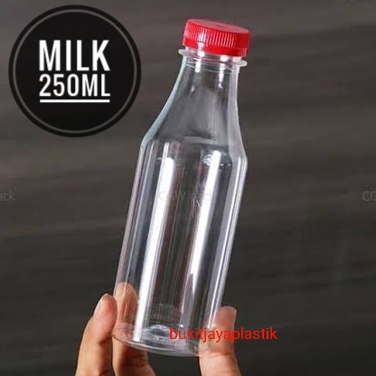 Jual 50 Pcs!!! Botol Plastik Milk 250ml FREE PACKING DUS | Shopee Indonesia