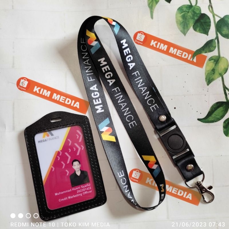 Jual lanyard MEGA FINANCE LANYARD Mega central finance | Tali id card ...
