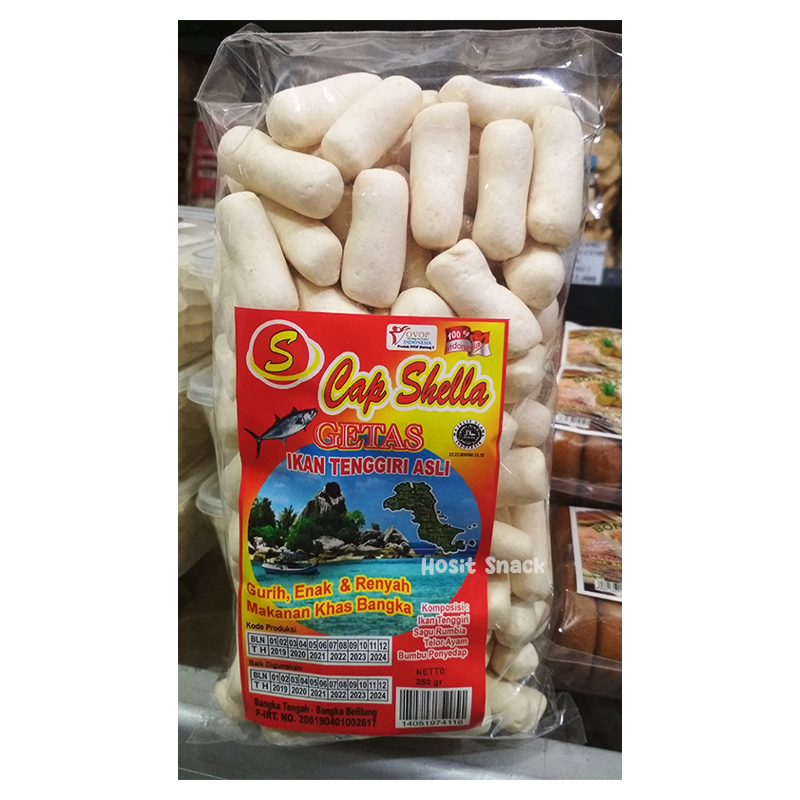 Jual Getas Bangka Cap Shella - Getes Ikan Tenggiri - Kerupuk Getes Asli ...