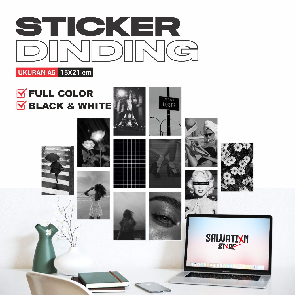 Jual STICKER DINDING A5 Custom Dekorasi Kamar Aesthetic | Shopee Indonesia