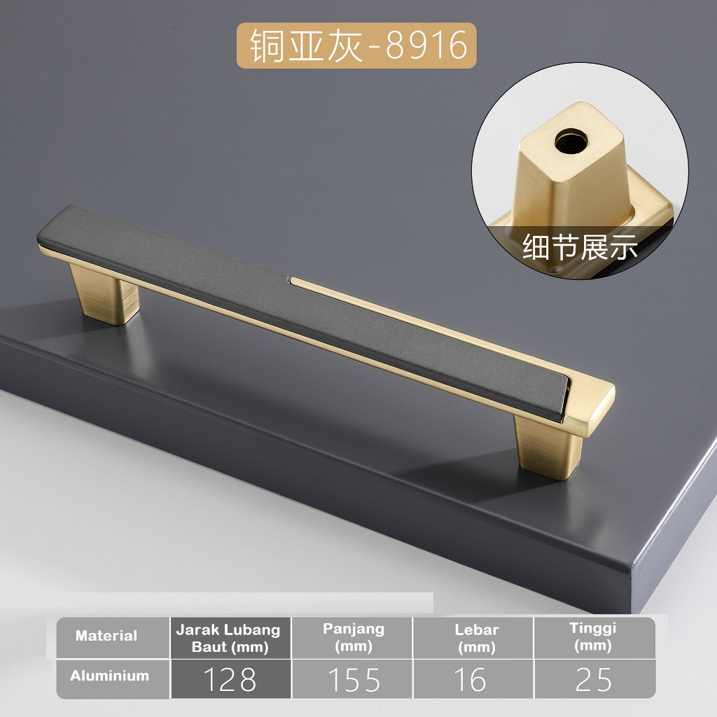 Jual Handle lemari Handle Emas Hitam Gold Tarikan Laci Minimalis Modern ...