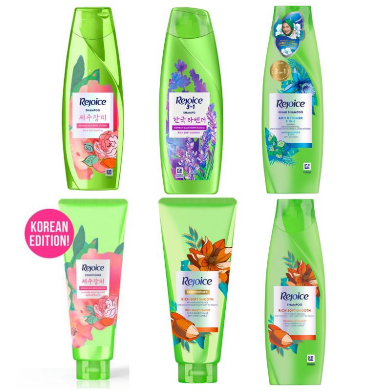 Jual Rejoice Shampoo Anti ketombe Rich 3in1 jeju rose lavender bloom conditioner korean edition ...