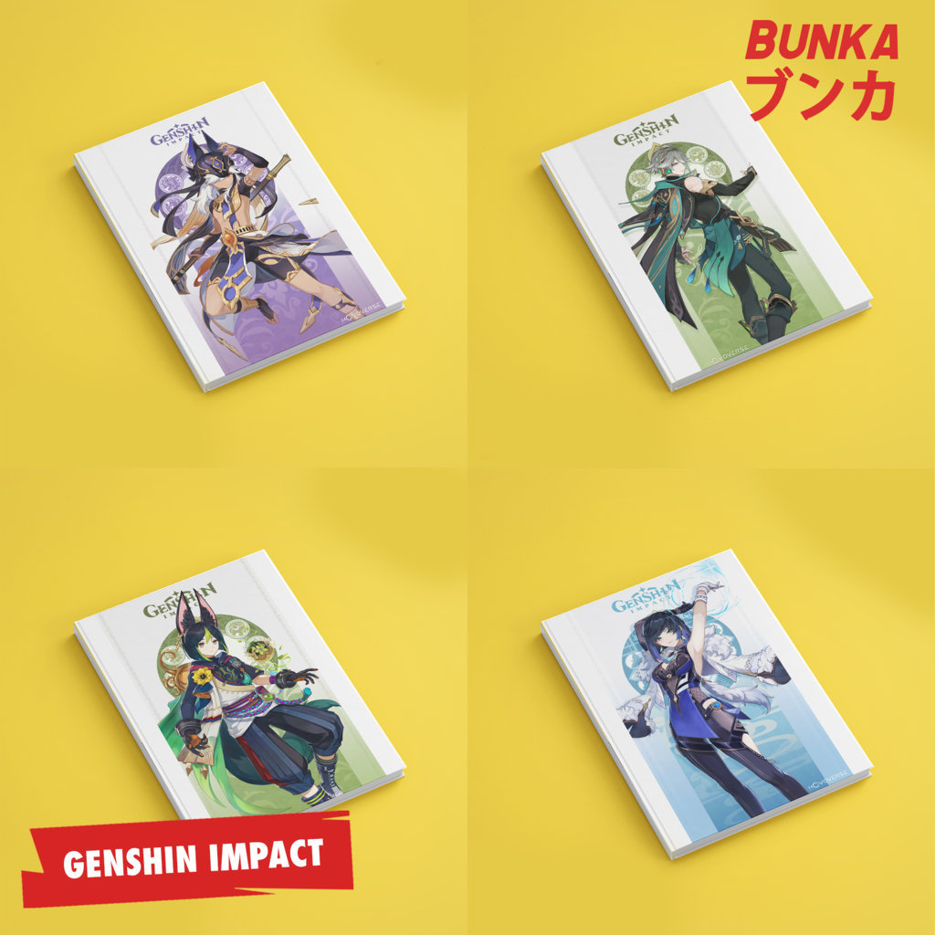 Jual Note Book Genshin Impact New Character Hardcover A5 Buku Tulis ...