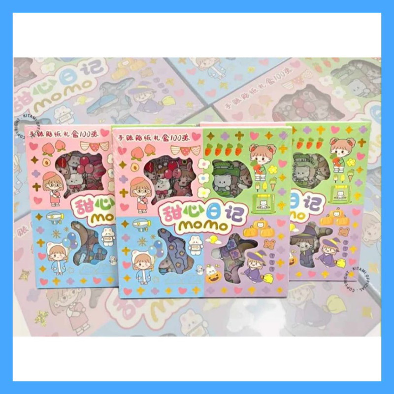 Jual STICKER MOMO 100 PCS /STIKER MOMO KARTUN AESTHETIC VIRAL | Shopee ...
