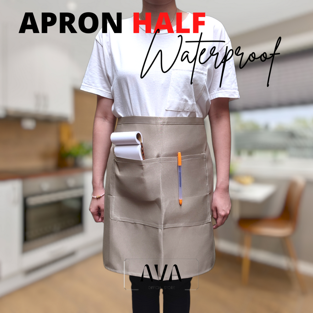 Jual Apron Half Body Waterproof / Apron Pendek Waiters Koki Chef ...