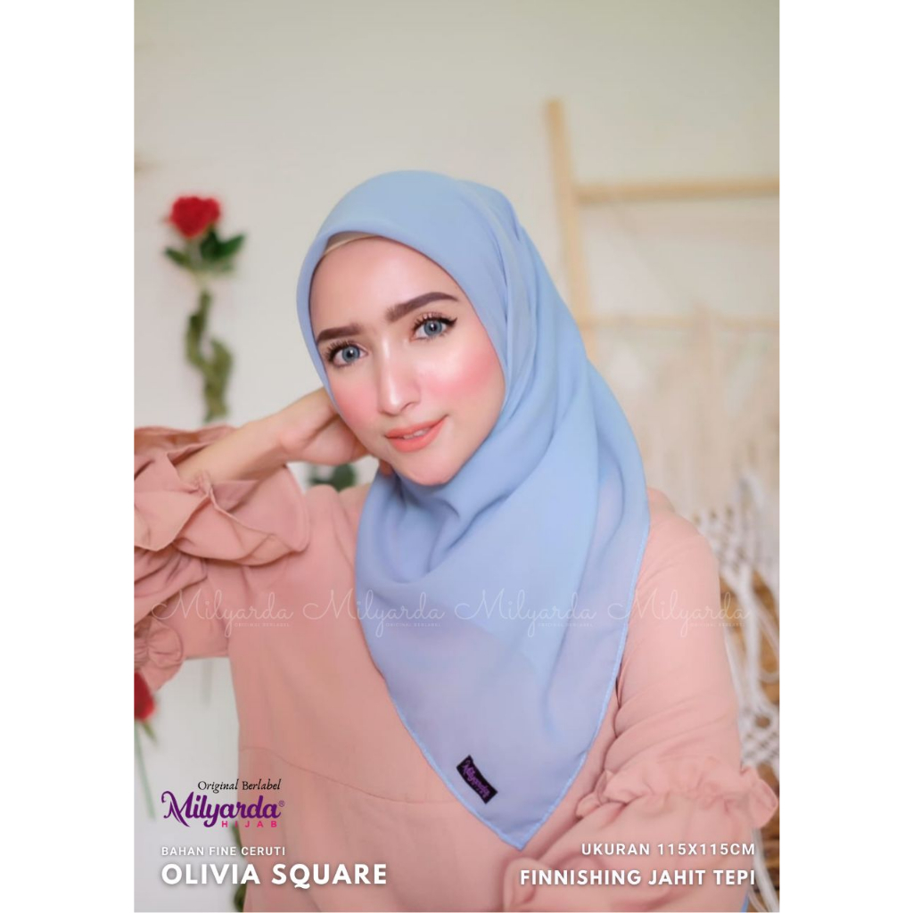 Jual Jilbab Segiempat Olivia Square Hijab Segiempat Bella | Shopee Indonesia