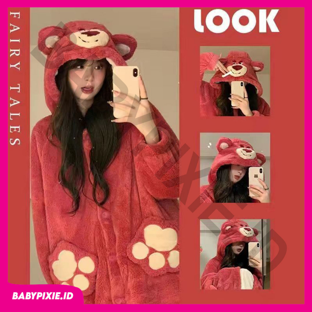 Jual Baju Tidur Daster Karakter Dewasa Adem Piyama Onesie Lengan ...