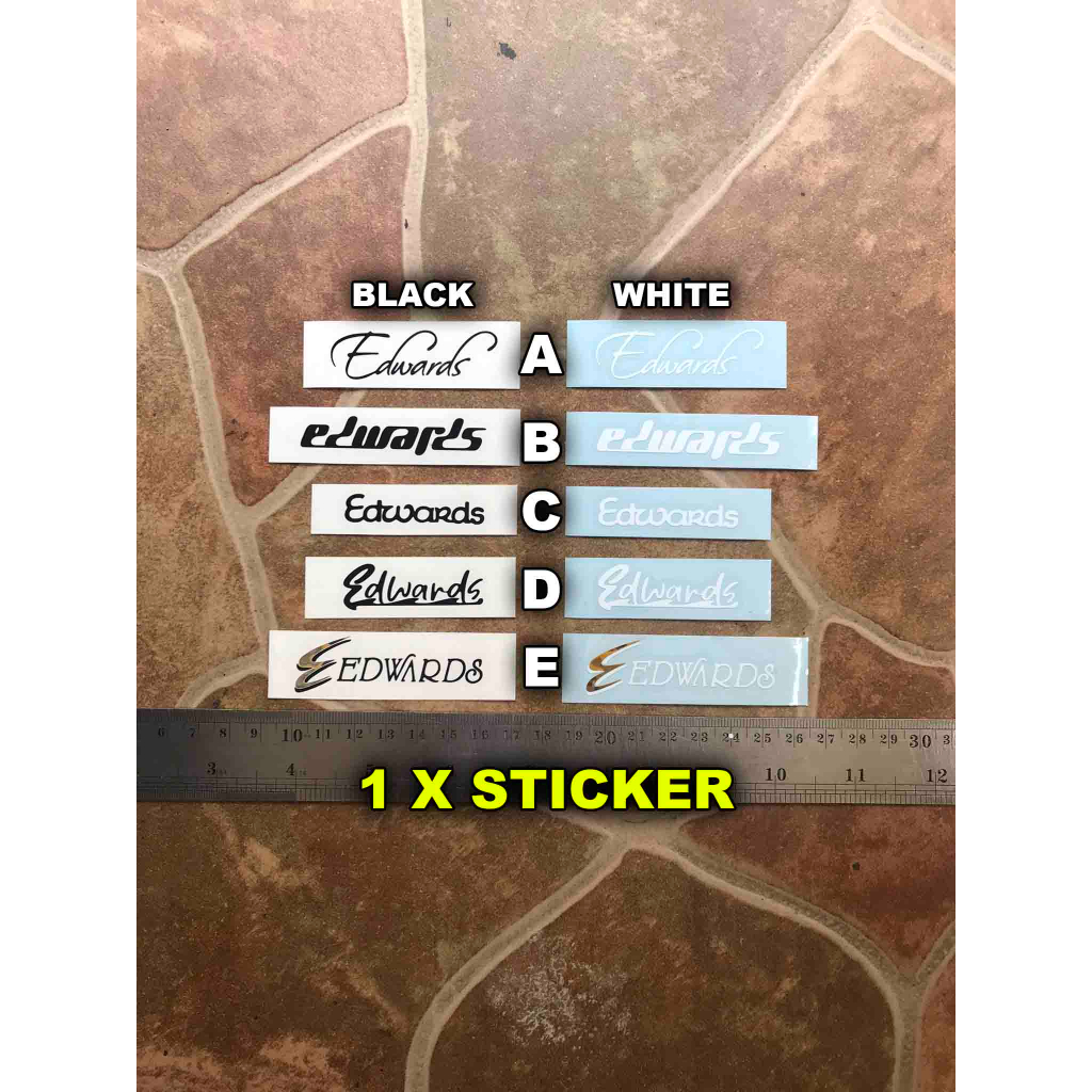 Jual Gitar Edwards By Esp Sticker Tempel Headstock Cover Trussrod ...