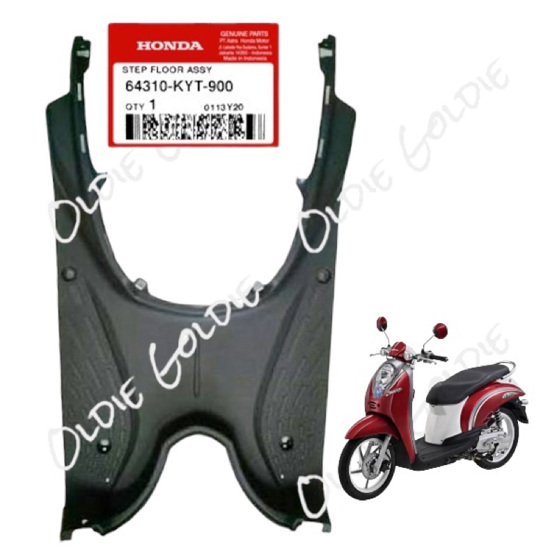 Jual 64310-KYT-900 Cover Lantai Step Floor Pijakan Kaki Scoopy Karbu AHM | Shopee Indonesia