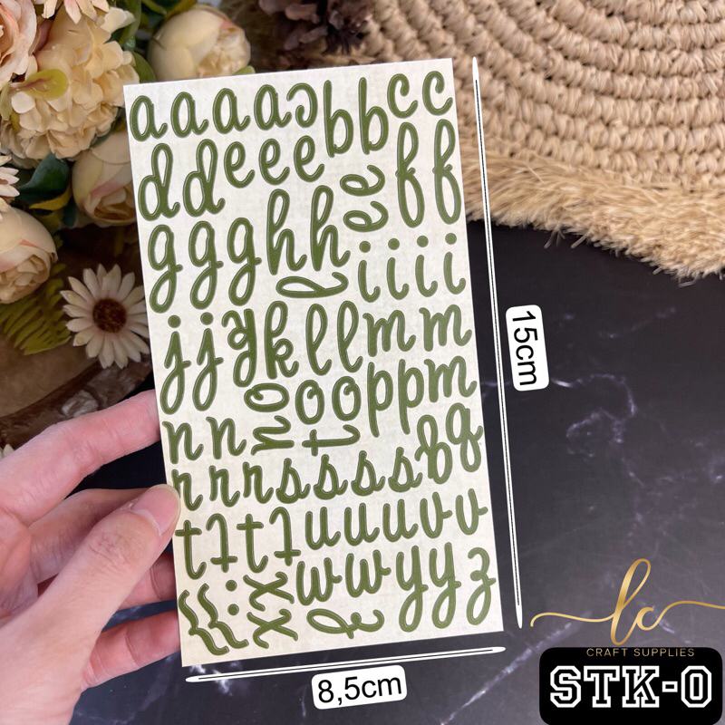 Jual Stiker Huruf dan angka Vintage Huruf Besar Stiker Alfabet Agenda ...