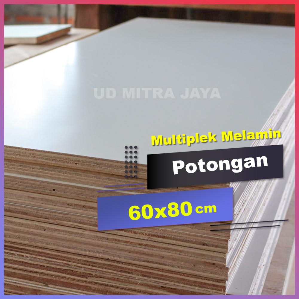 Jual Multiplek melamin 1 sisi 18mm potongan ukuran 60x80 | Shopee Indonesia