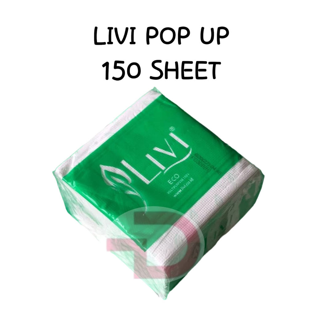 Jual Tissue Livi Eco Multipurpose Pop Up 150 sheet 2ply tisu meja makan ...