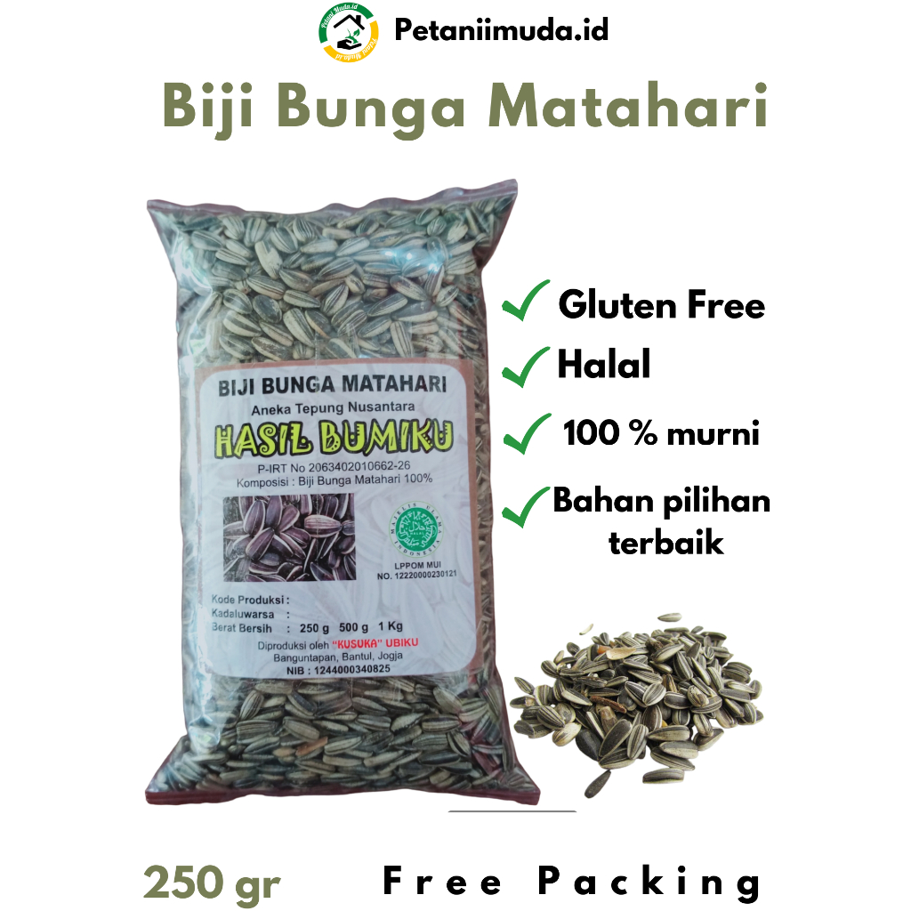 Jual Biji Bunga Matahari kemasan 250 gram/Benih Bunga Matahari kemasan 250 gram/Bibit kering ...