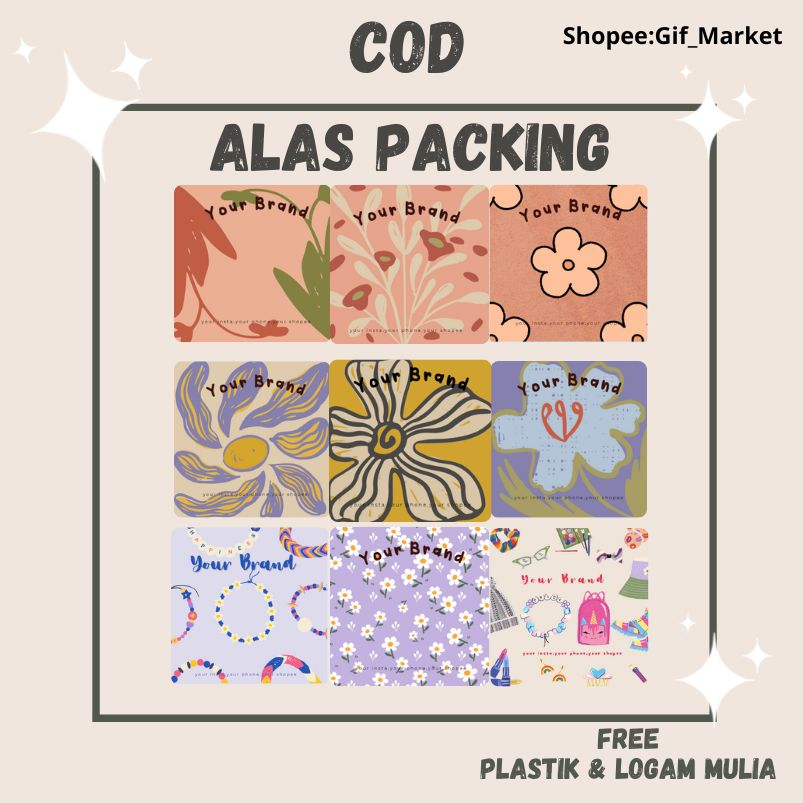 Jual Alas Packing | Cod | Free Ongkir |Free palstik | Paper Aksesoris ...