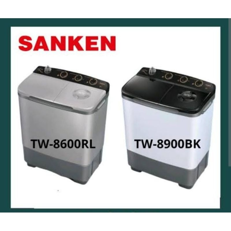 Jual Mesin Cuci Sanken 2 Tabung 8,9kg TW-8900BK Black series Garansi ...